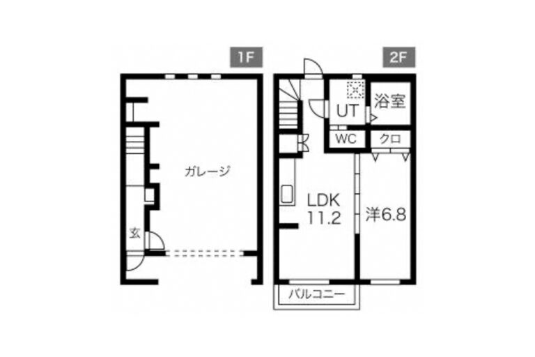 奥行6.5m＆ゆったり1LDK｜東村山市の賃貸ガレージハウス
