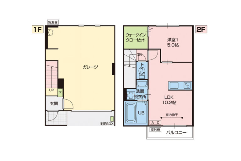 奥行6.1mガレージ＆WIC付きゆったり1LDK｜木更津市中里