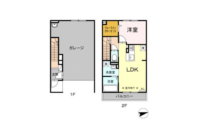 奥行6.5mガレージと住宅設備が充実した1LDK｜相原駅 徒歩8分